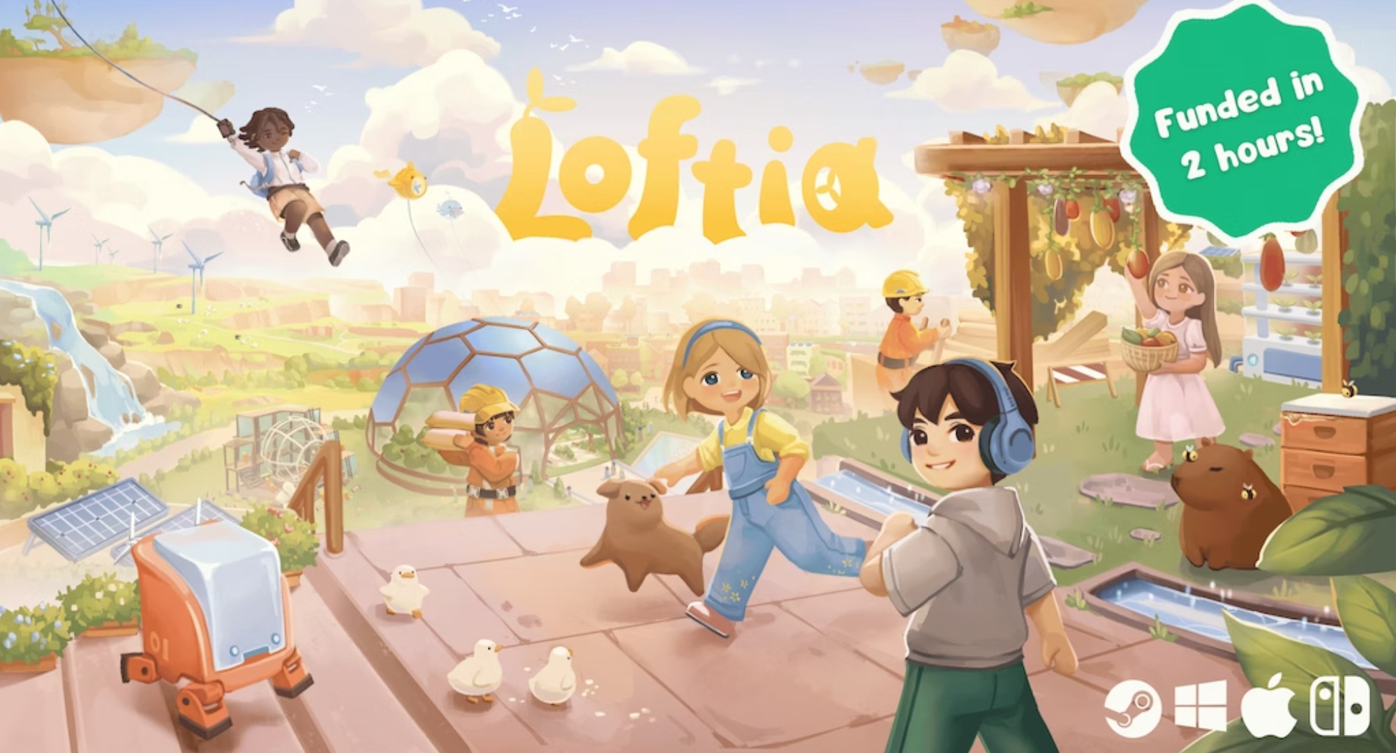 太陽龐克電玩遊戲《Loftia》：種菜交友、島嶼探索，移居空中找回生活療癒！ | 群眾觀點